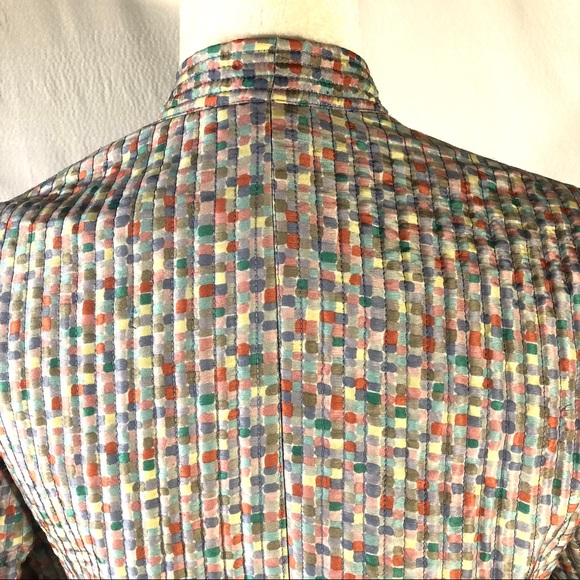 Kate Hill | Jackets & Coats | Kate Hill Multicolored Silk Quilted ...